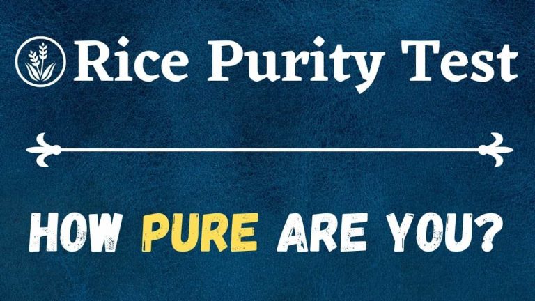 Rice Purity Test - Find How Pure Are You - Quizience
